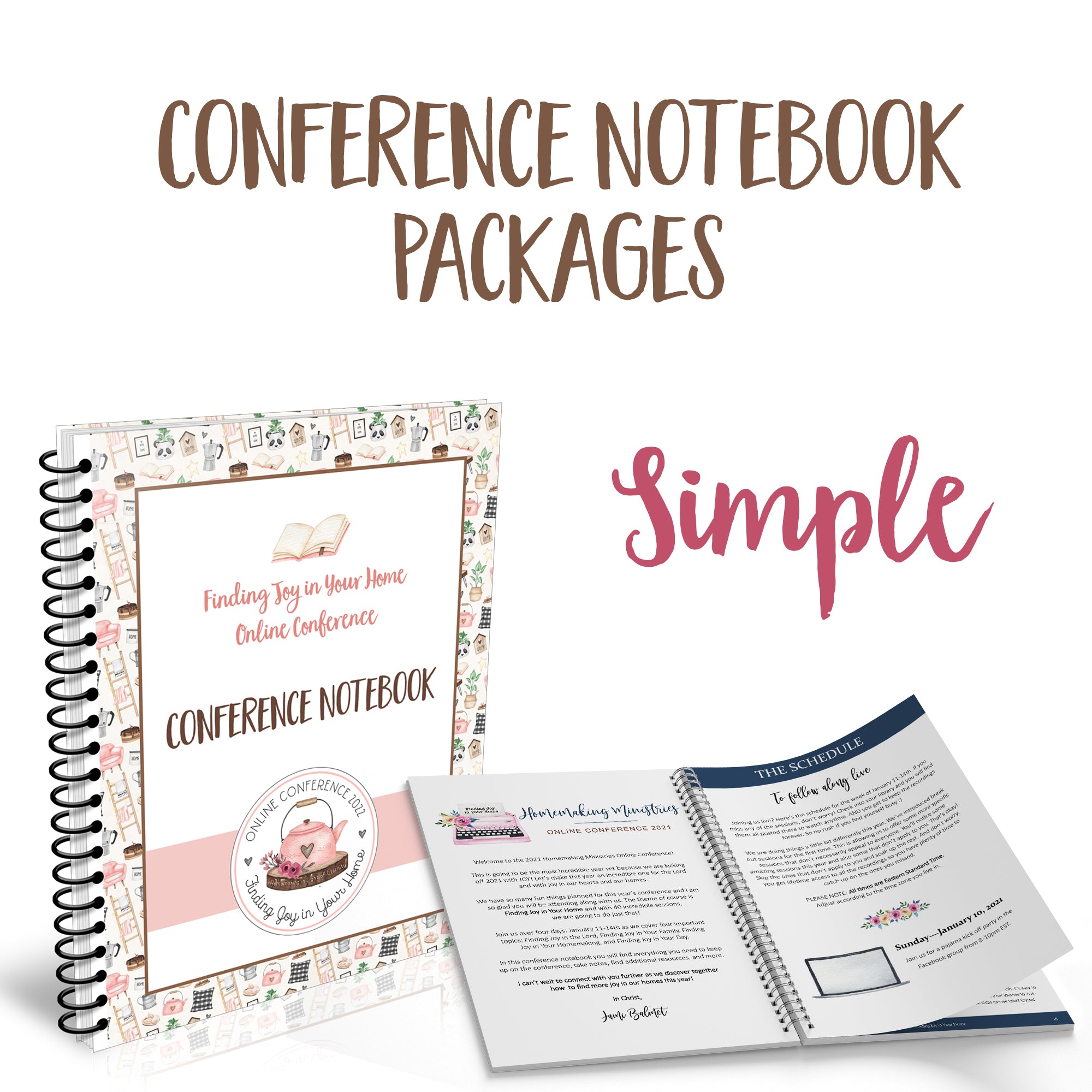 Conference Notebooks – Finding Joy Bookstore